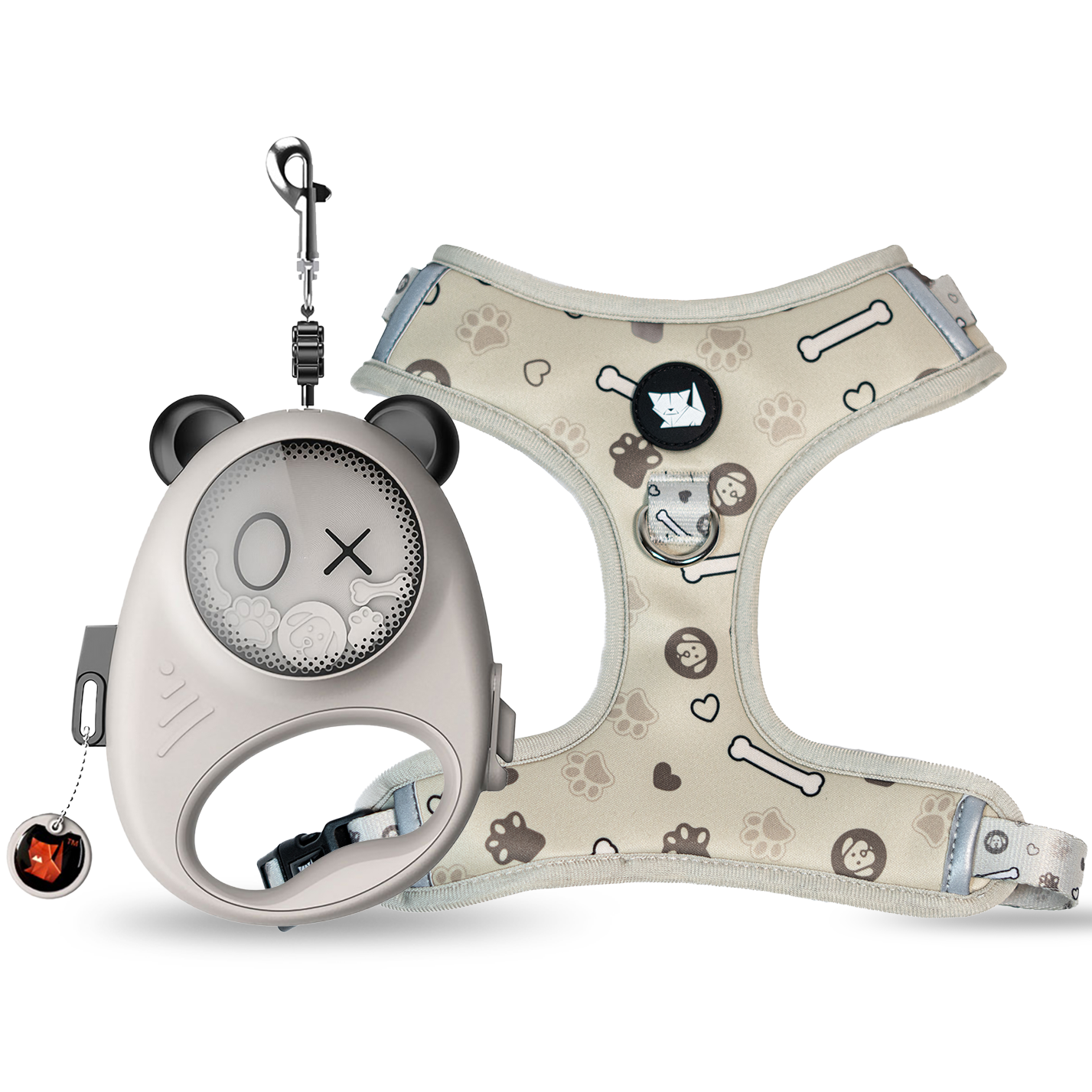 Panda Hug Dog Harness + Leash Set – No-Pull, Adjustable, Cute Design ...